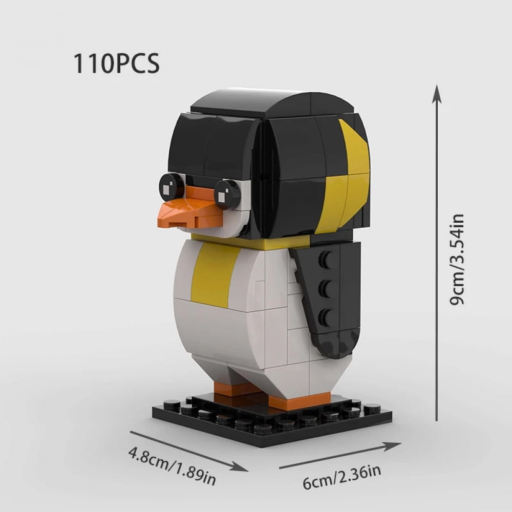 Creative Cute Small Animal Penuins MOC Anime Educational Building ...