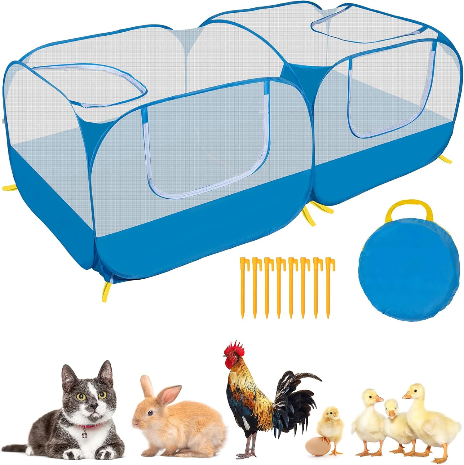 Small Animals Playpen,Pet Cage Tent Large Chicken Run Coop with ...
