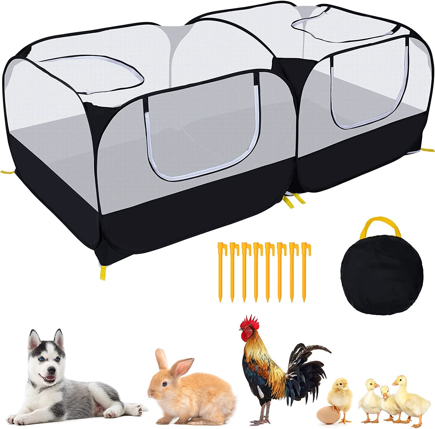 Small Animals Playpen,Pet Cage Tent Large Chicken Run Coop with ...