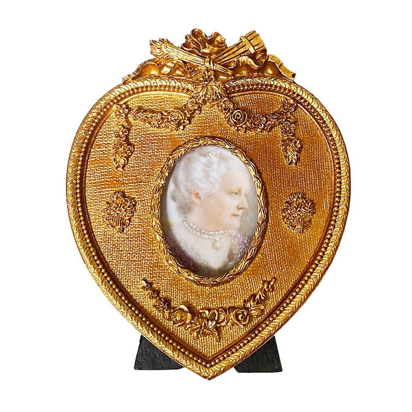 Small Antique Heart Picture Frame Mini Vintage Ornate Photo Frame Home ...