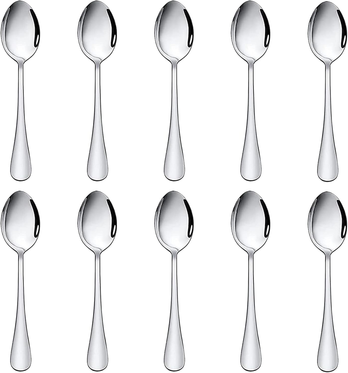 Small Appetizer Demitasse Spoons Stainless Steel Set of 10, 4.7 Inches ...