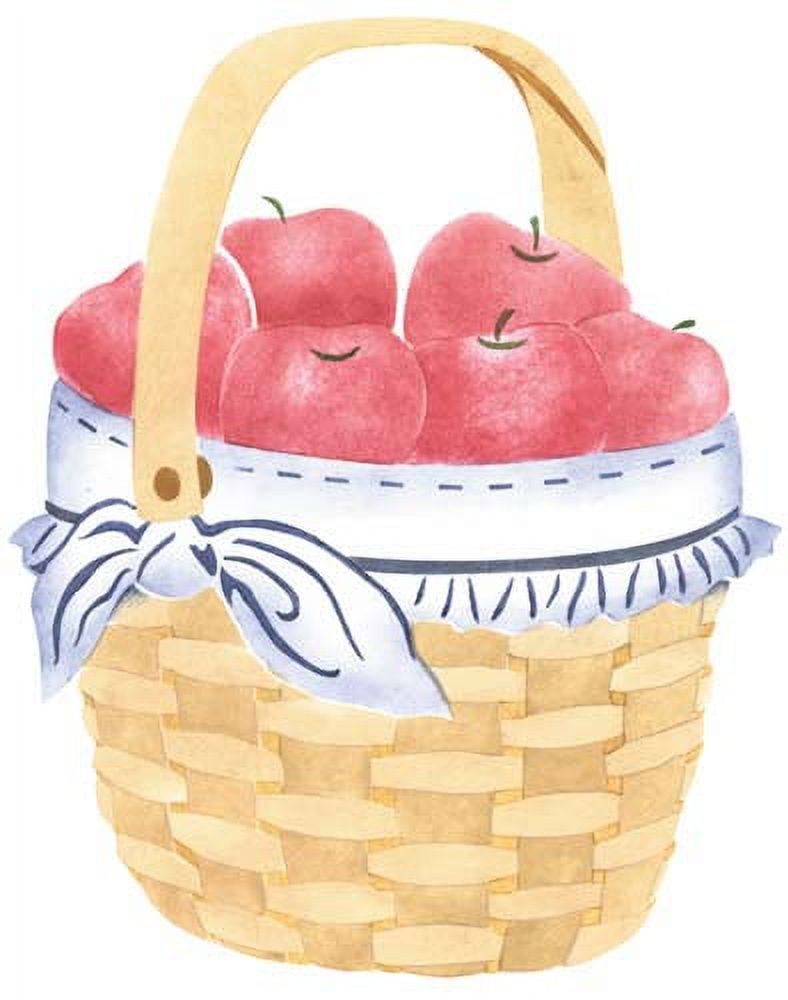Small Apple Basket Wall Stencil 2773C by Designer Stencils - Walmart.com
