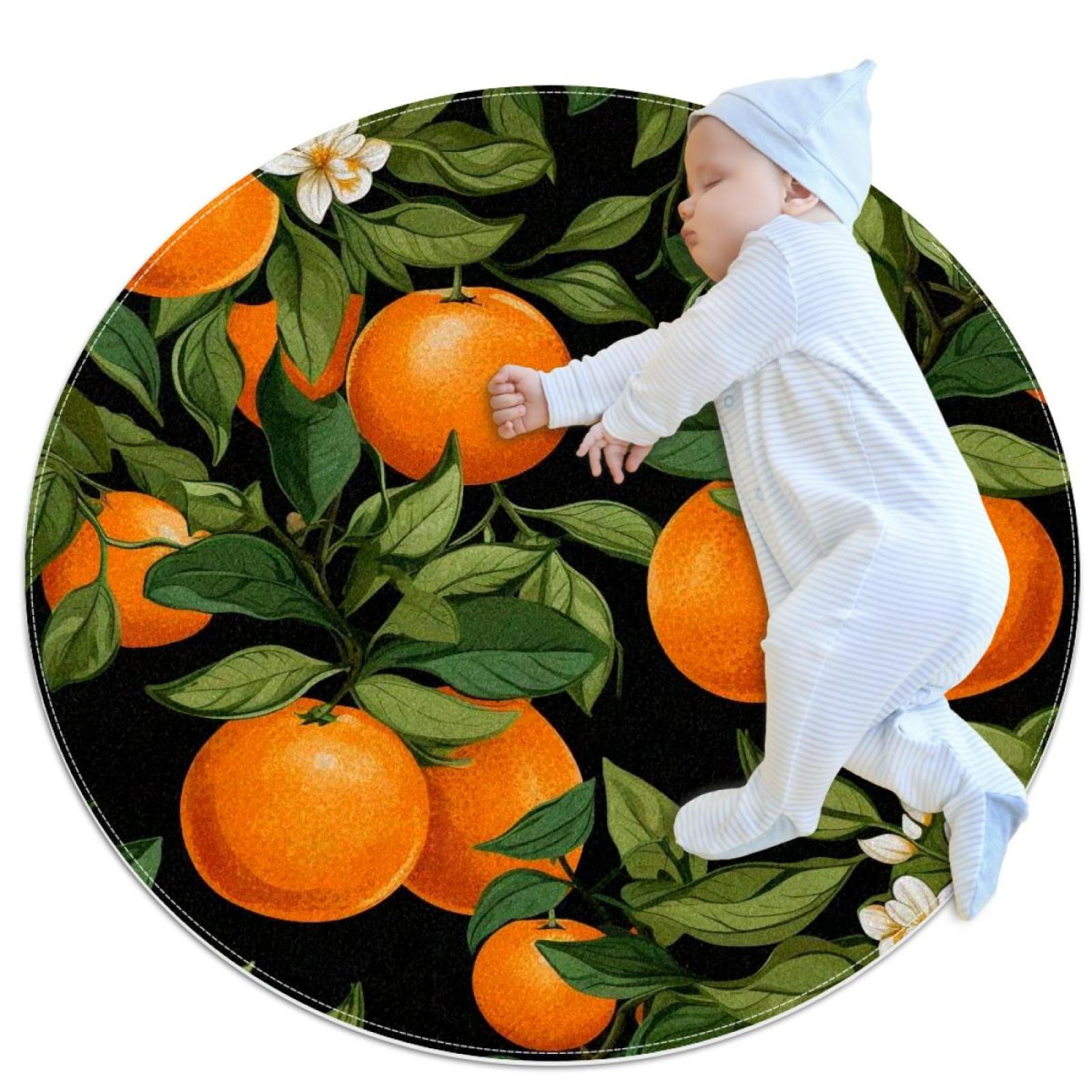 Small Area Rugs Bathroom Rugs Oranges Fruit Non-Slip Throw Rug Floor ...