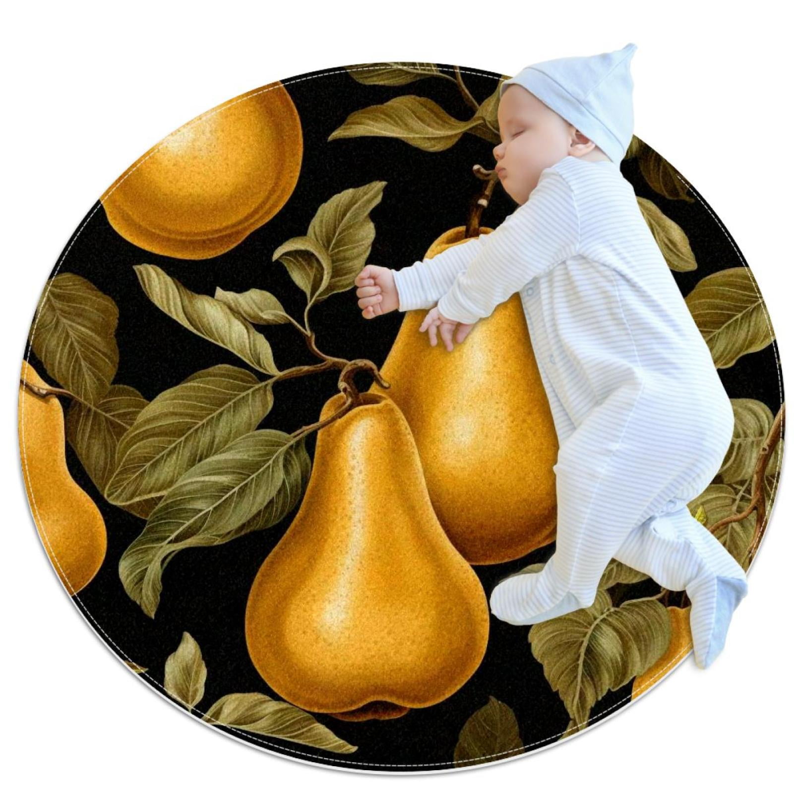 Small Area Rugs Bathroom Rugs Pear Fruit Non-Slip Throw Rug Floor ...