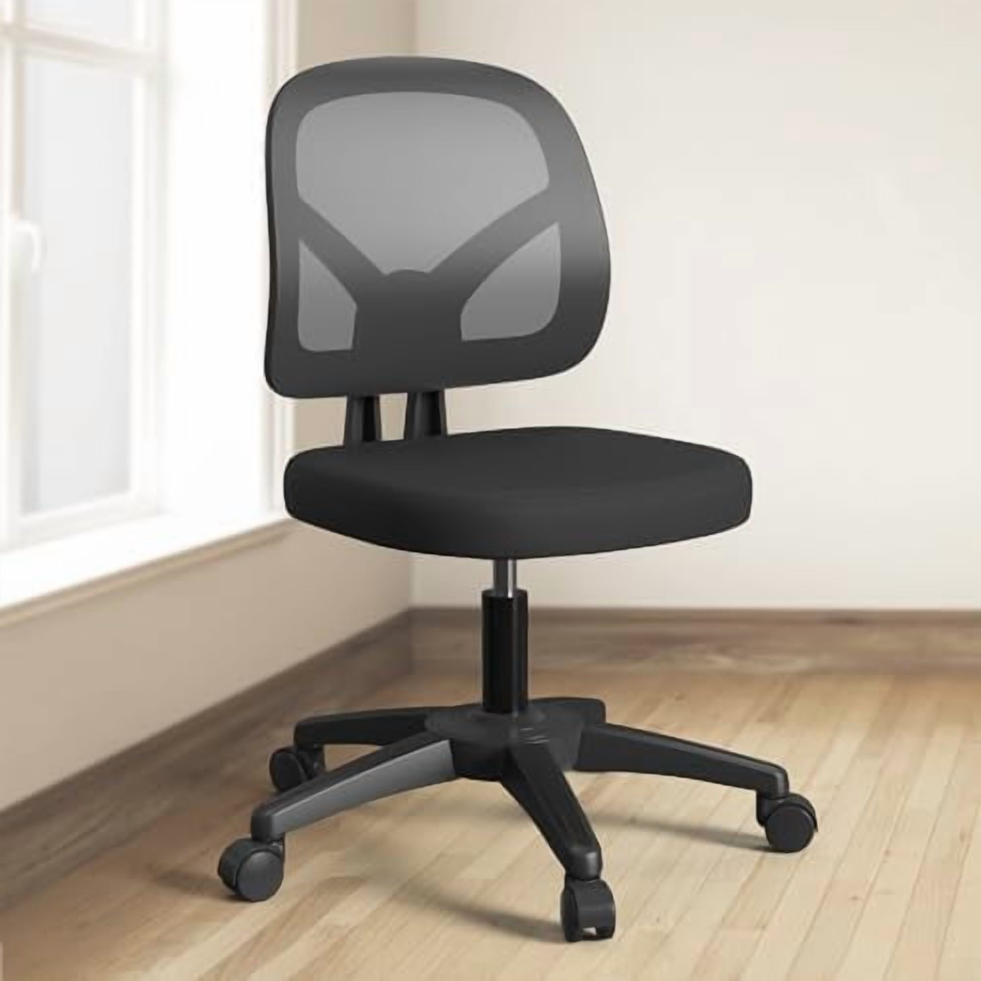 Small Armless Rolling Comfy Office Swivel Computer Desk Task Chair with ...