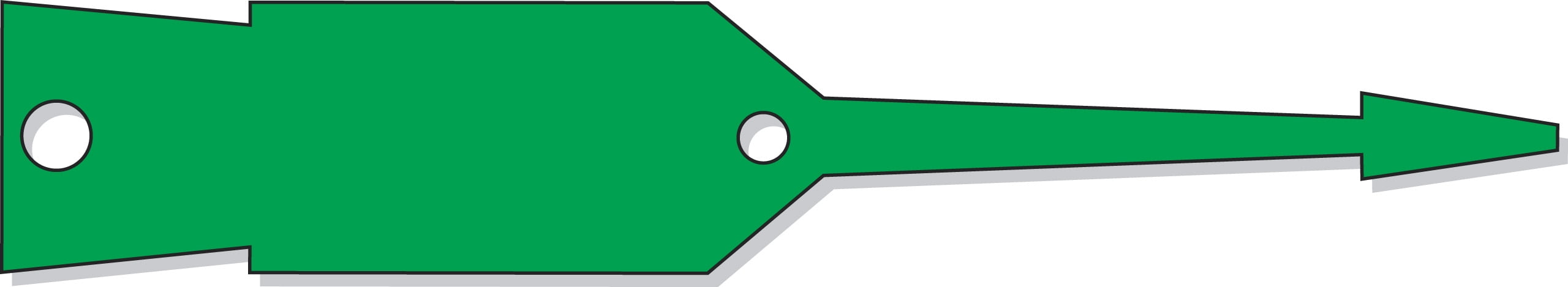 SSWBasics Small Arrow ID Tags - Green - 3/4ʺH x 4 1/2ʺL - Pack of 1000 ...