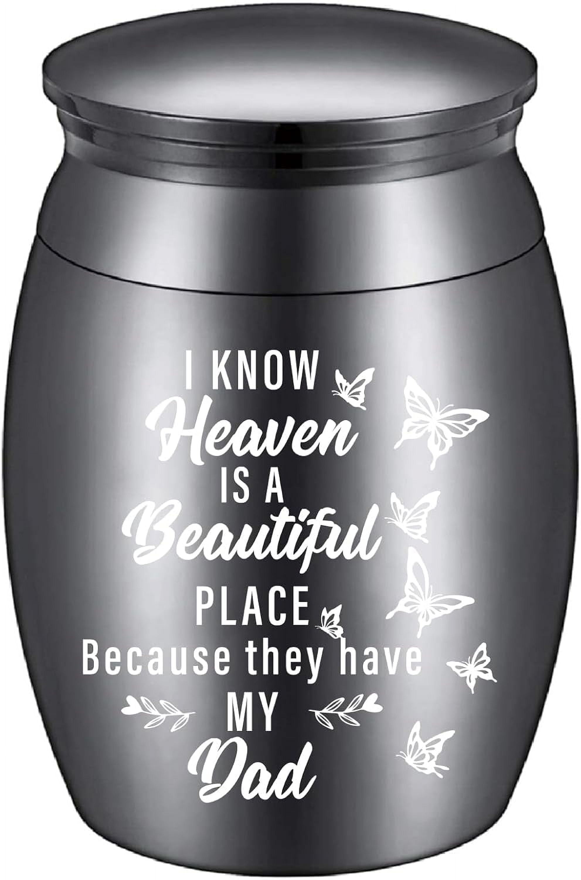 Alloy Cremation Urn with Disposable Flatware Spoons Silver Polishing ...