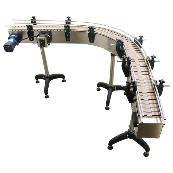 Small Assembly Line Turning Conveyor Belt Curved Conveyor Belt Chain ...