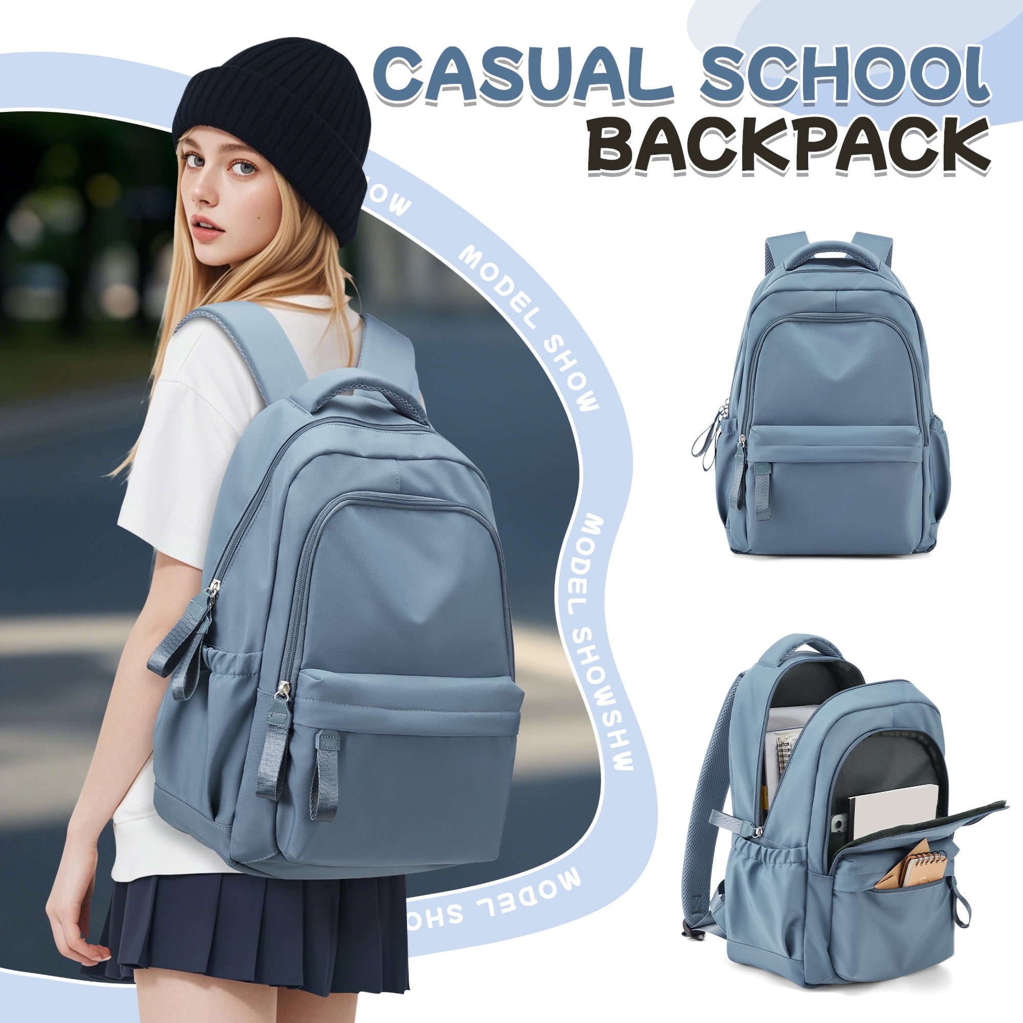 Cute Aesthetic Backpacks for College with USB Charge, Simple School ...