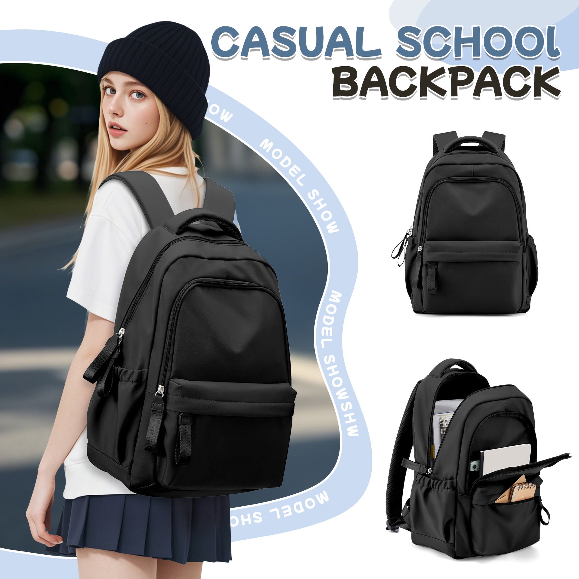 Cute Aesthetic Backpacks for College with USB Charge, Simple School ...