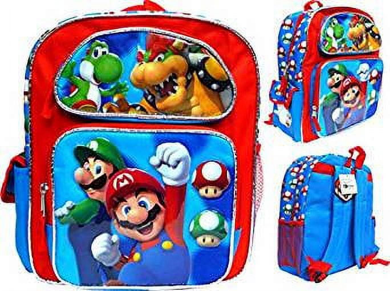 "Super Mario Small Kids Backpack with Luigi, Yoshi & Bowser - 12 ...