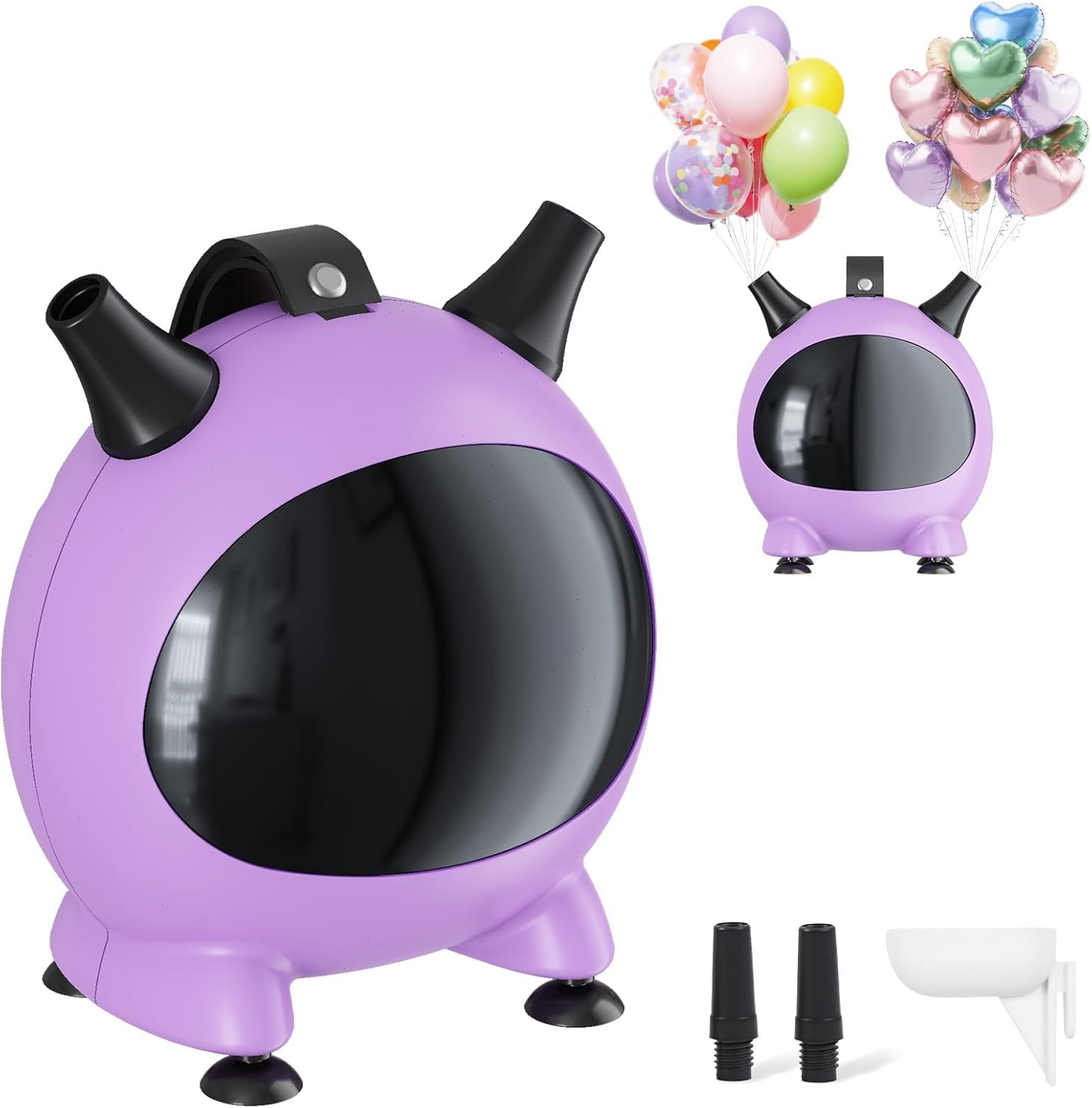 Small Balloon Pump, Portable Air Pump for Balloons with Dual Nozzles ...