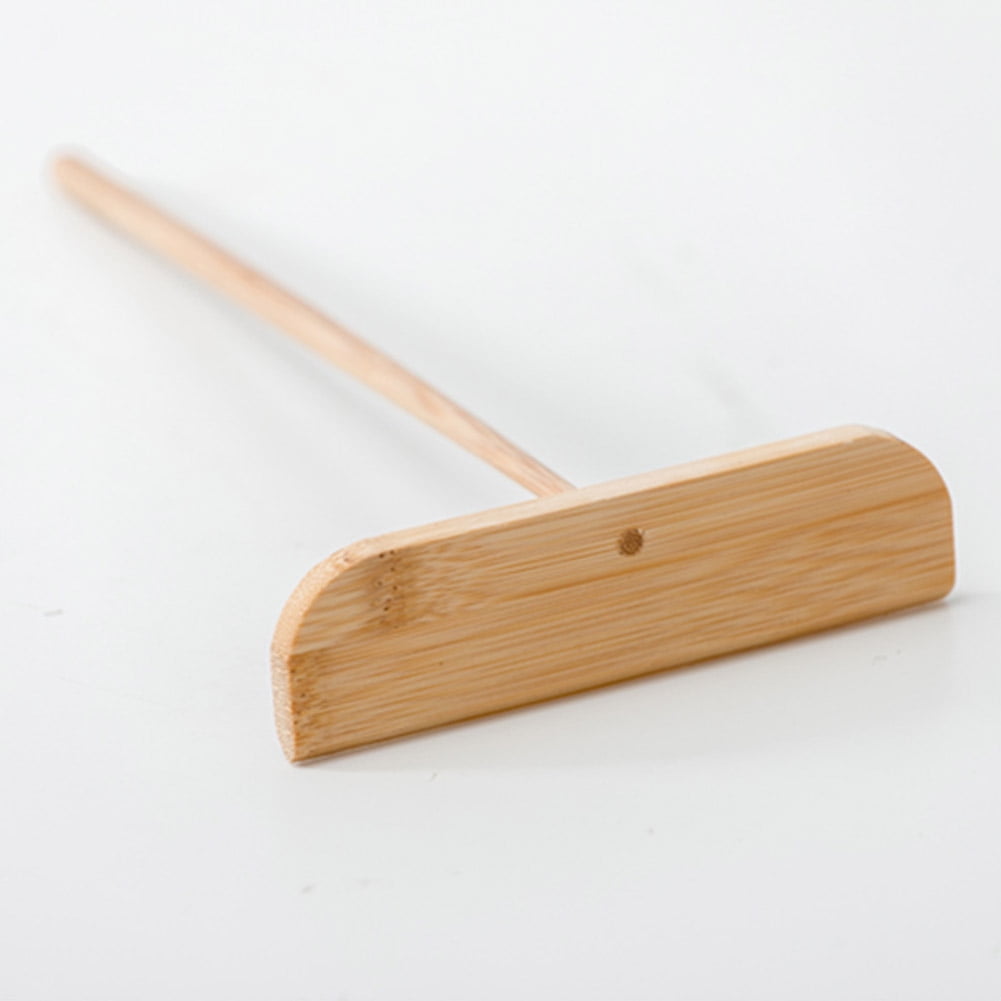 Small Bamboo Portable Washable Pancake Rake with Long Handle Cooking ...