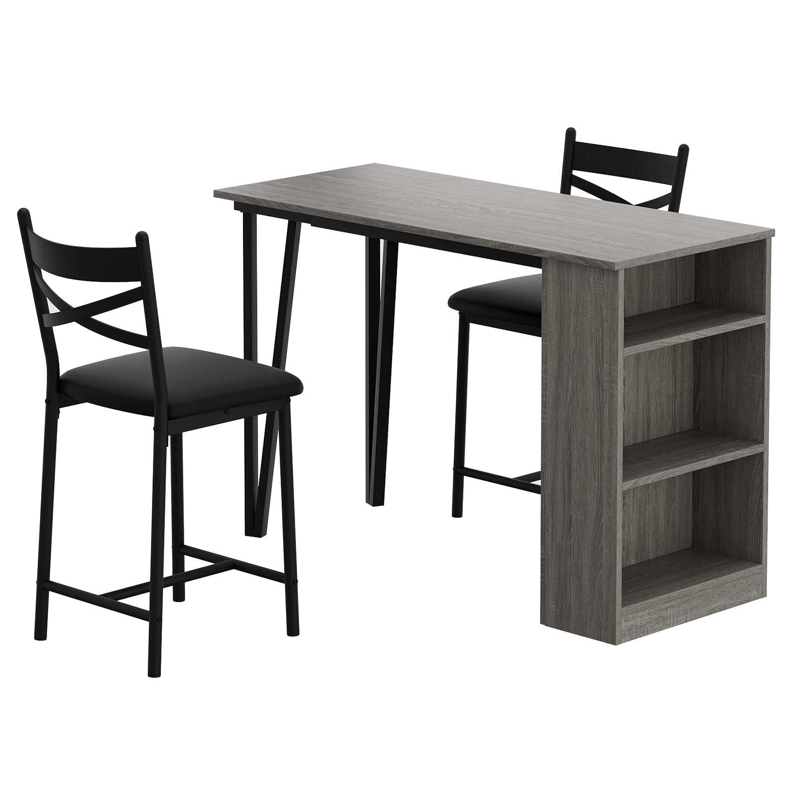 Small Bar Table and Chairs,Kitchen Breakfast Nook with 2 Stools/Dining ...