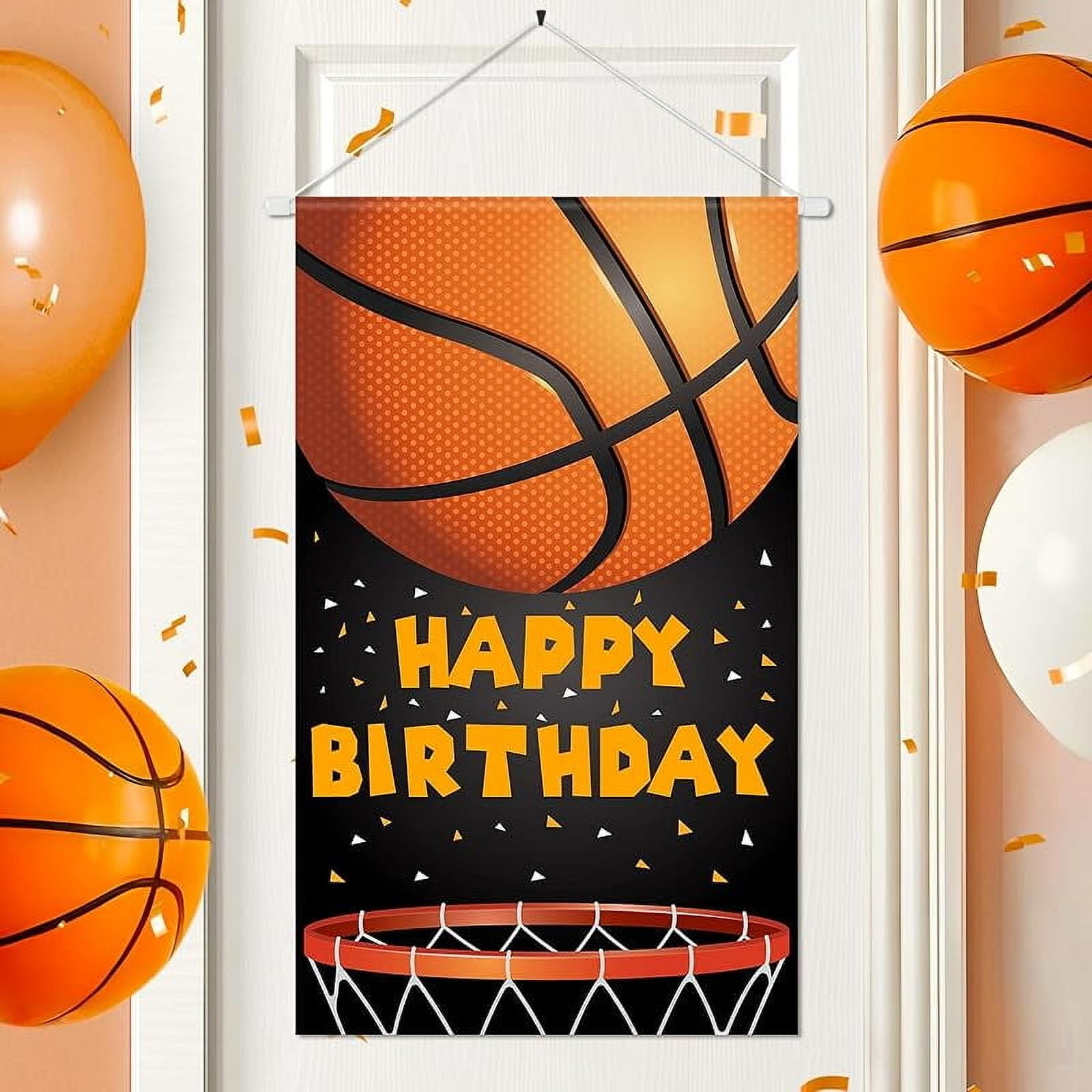 Small Basketball Birthday Banner Decorations Basketball Happy Birthday ...