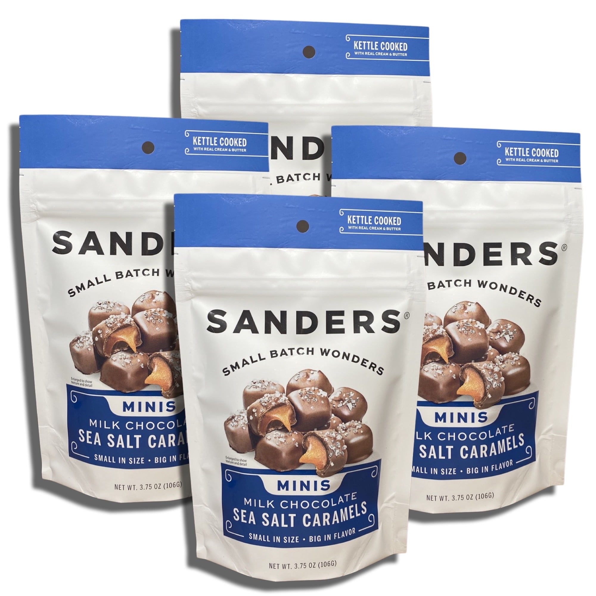 Sanders Small Batch Mini Milk Chocolate Sea Salt Caramels | 3.75 Oz, 4 ...