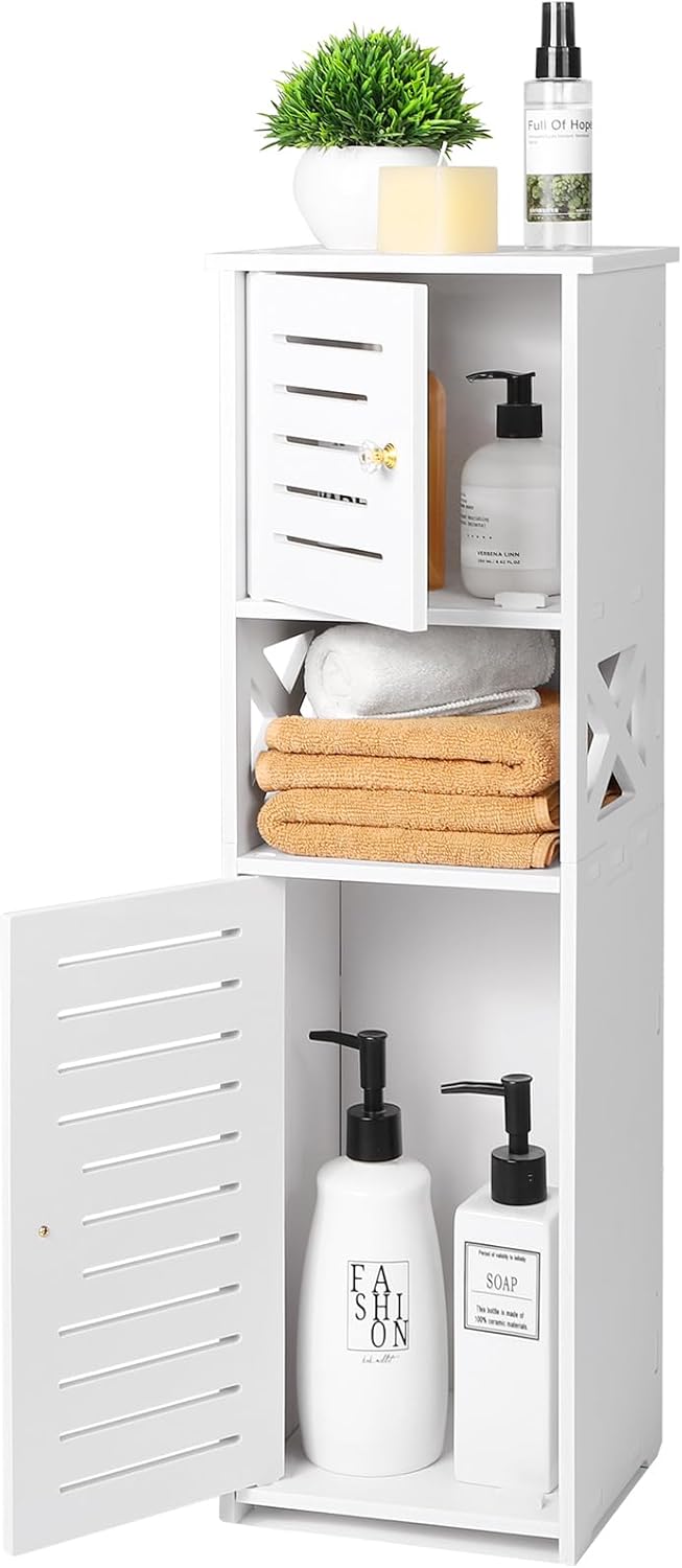 Small Bathroom Storage Cabinet, Freestanding Weatherproof Bathroom ...