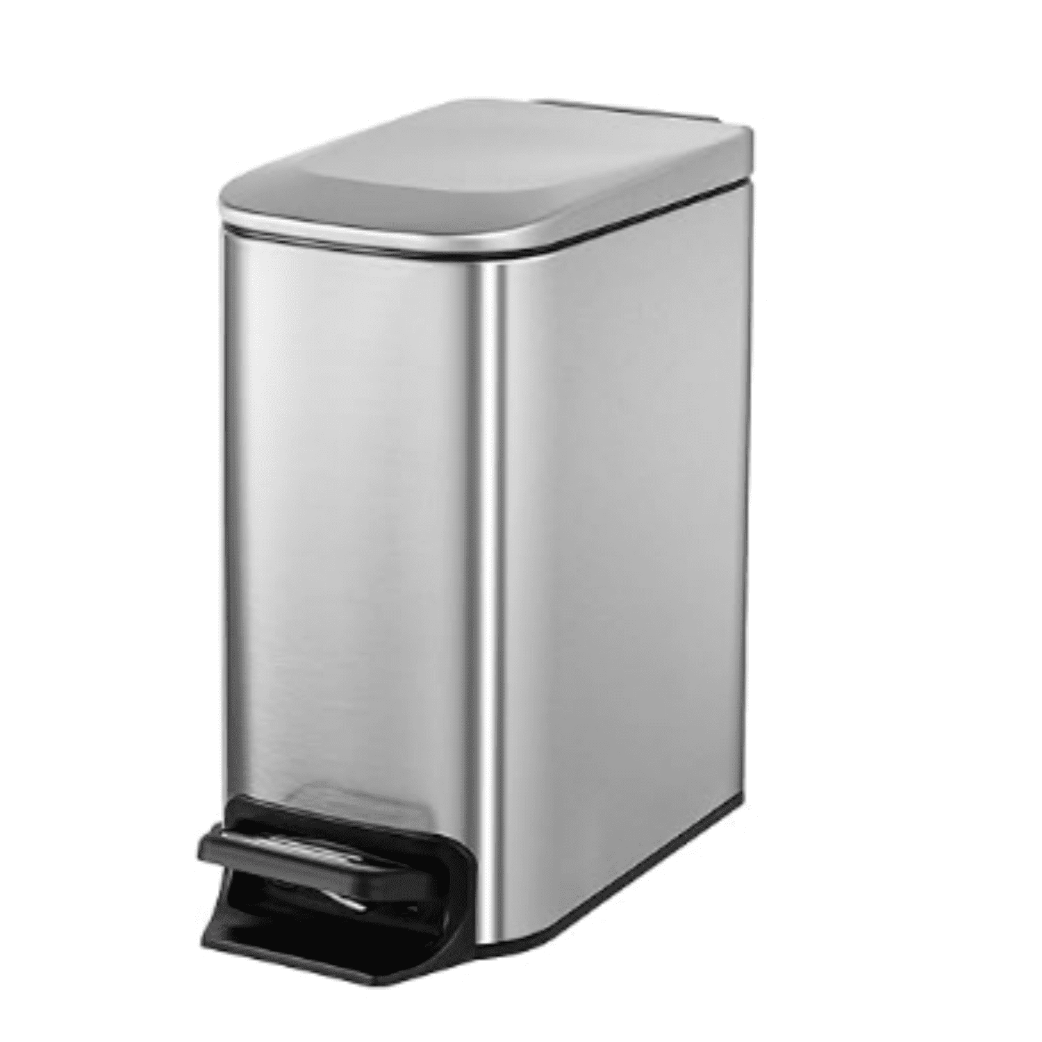Small Bathroom Trash Can with Lid Soft Close, Step Pedal, 6 Liter / 1.6 ...
