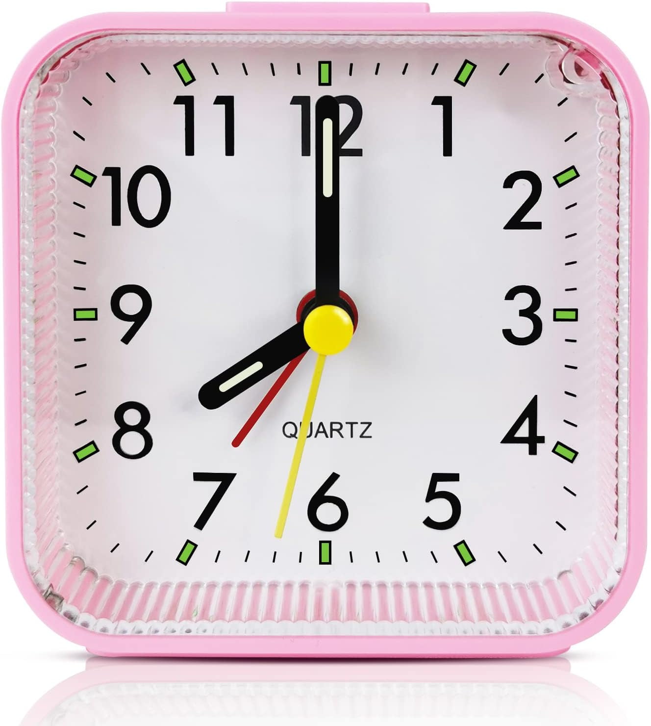 Small Battery Operated Analog Alarm Clock, Travel Clock,Slient Bedside ...