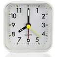 Small Battery Operated Analog Alarm Clock, Travel Clock,Slient Bedside ...