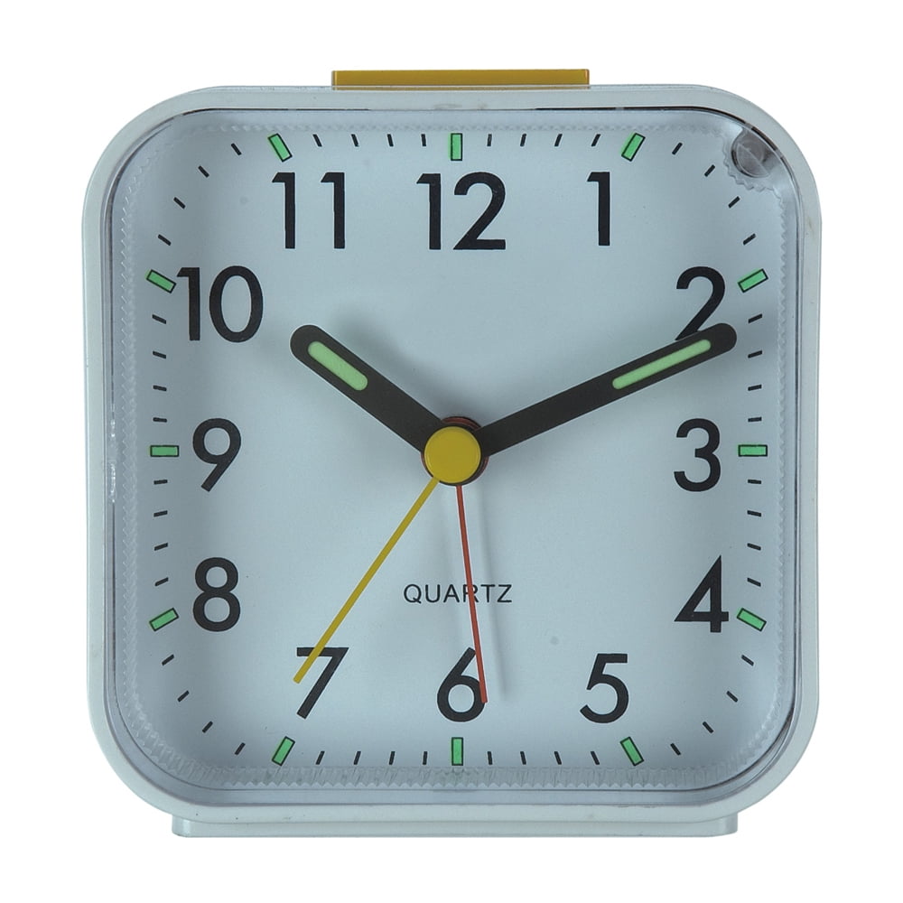 Small Battery Operated Analog Alarm Clock, Travel Clock,Slient Bedside ...