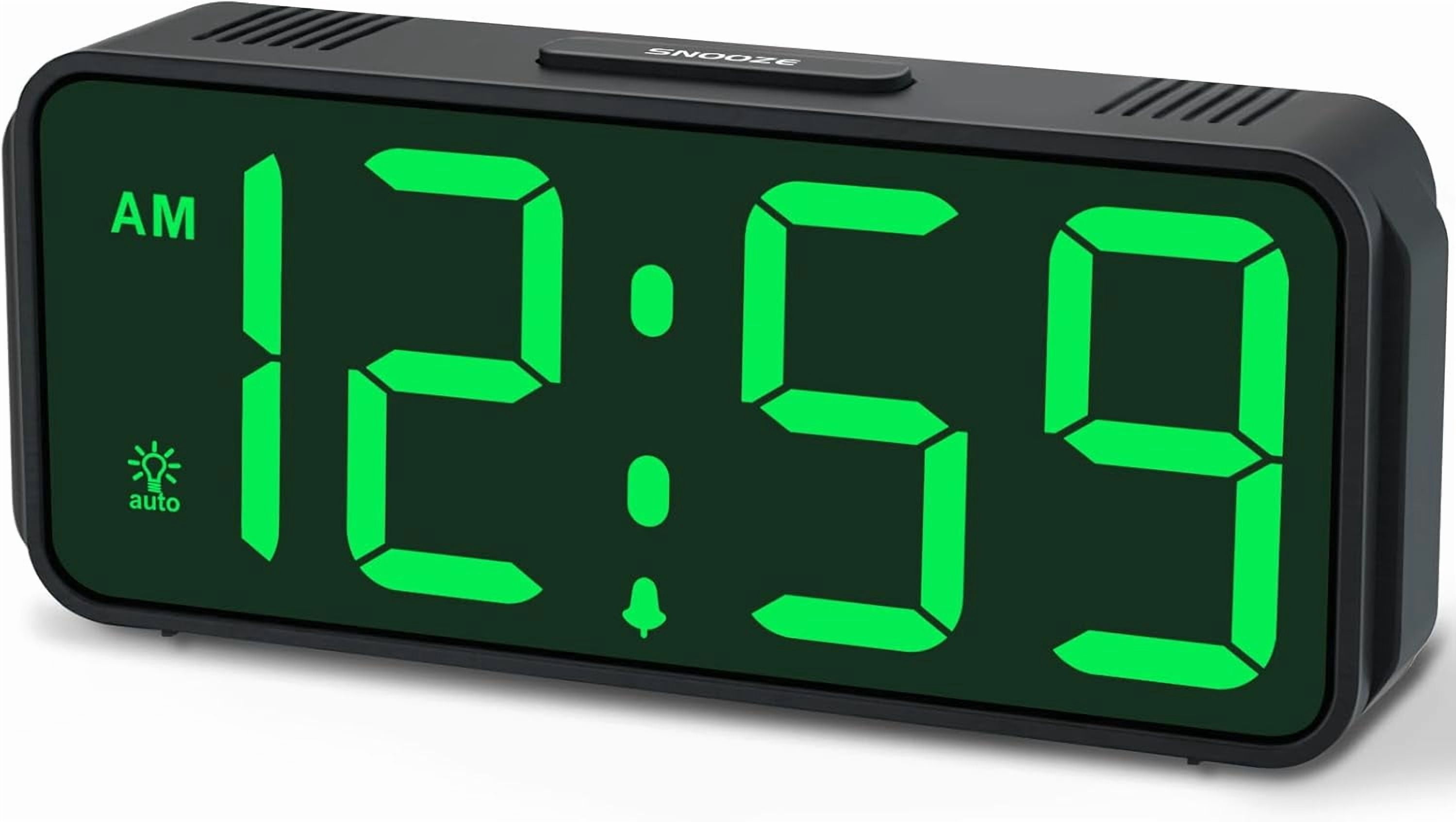 Small Battery Powered Digital Alarm Clocks for Bedrooms Bedside ...