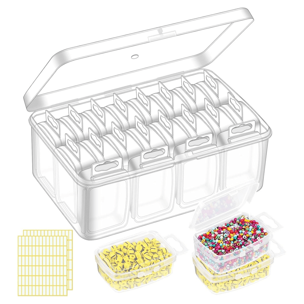 Small Bead Organizers with Lids, for Collecting Jewelry, Bead, Sticker ...
