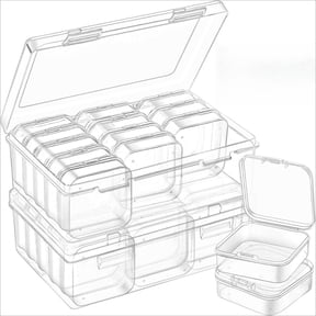Tutuviw 3-Tier Adjustable Stackable Compartment Slot Plastic Storage ...