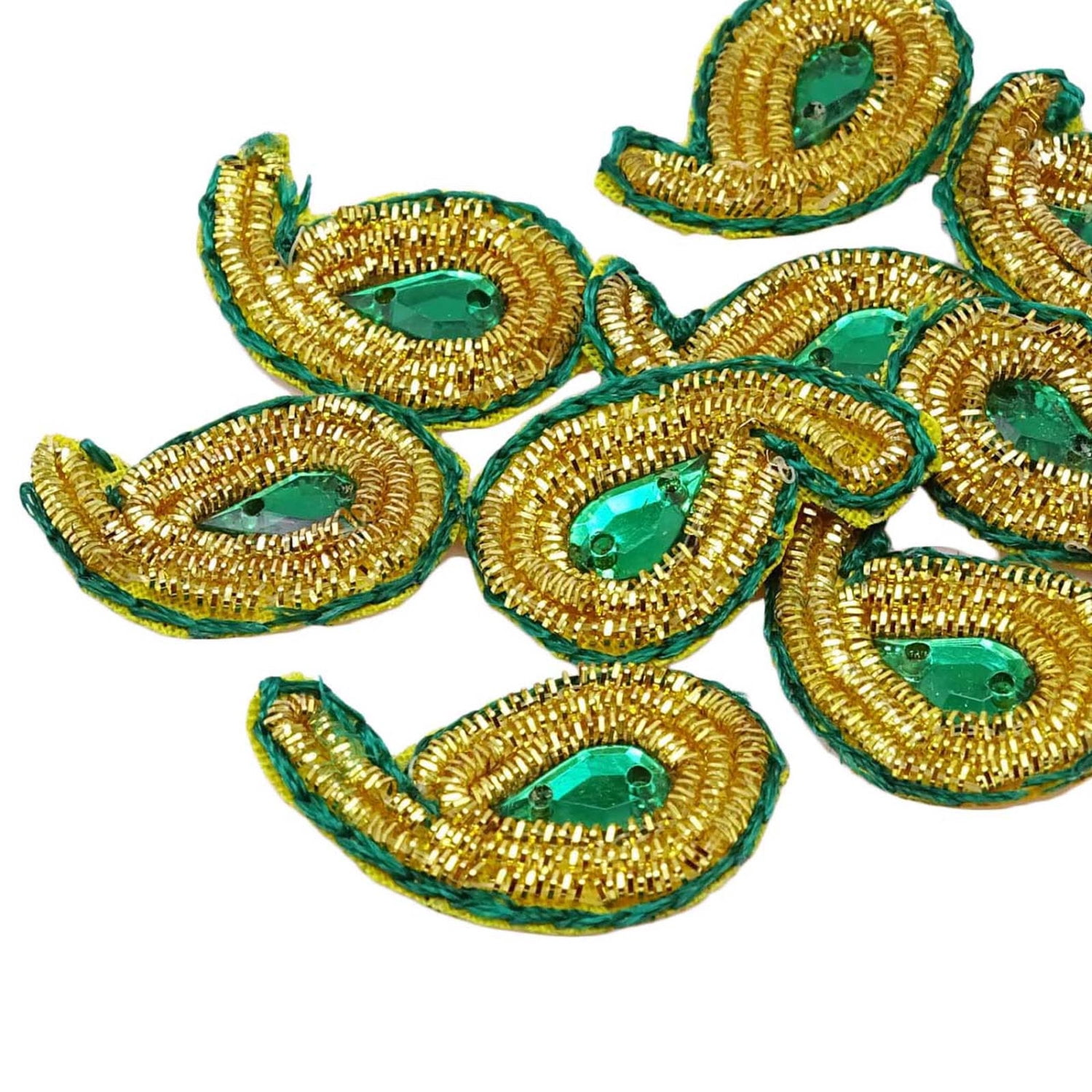 Small Beaded Appliques Paisley Decorative Applique Sewing Crafting By 1 ...