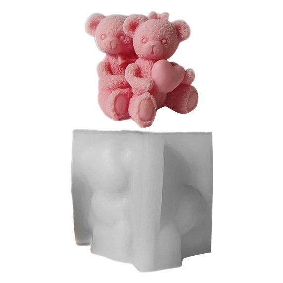 Small Bear Silicone Mold Unique Candle Moulds Easy Demolding Molds ...