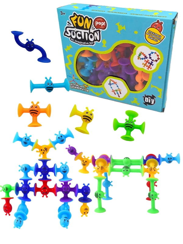 Small Bees Suction Cup Toys Set,Soft Building Blocks Pop Sucker,Parent ...