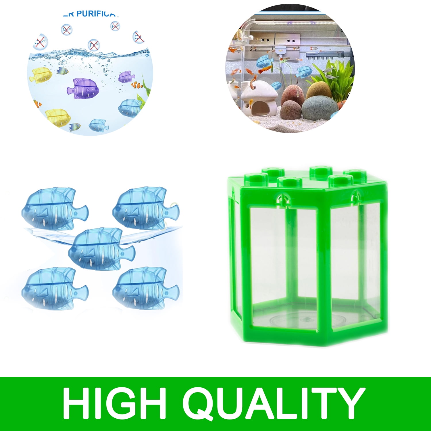 Small Beta Fish Tanks, Stackable Mini Tank Aquarium Starter Kits with ...