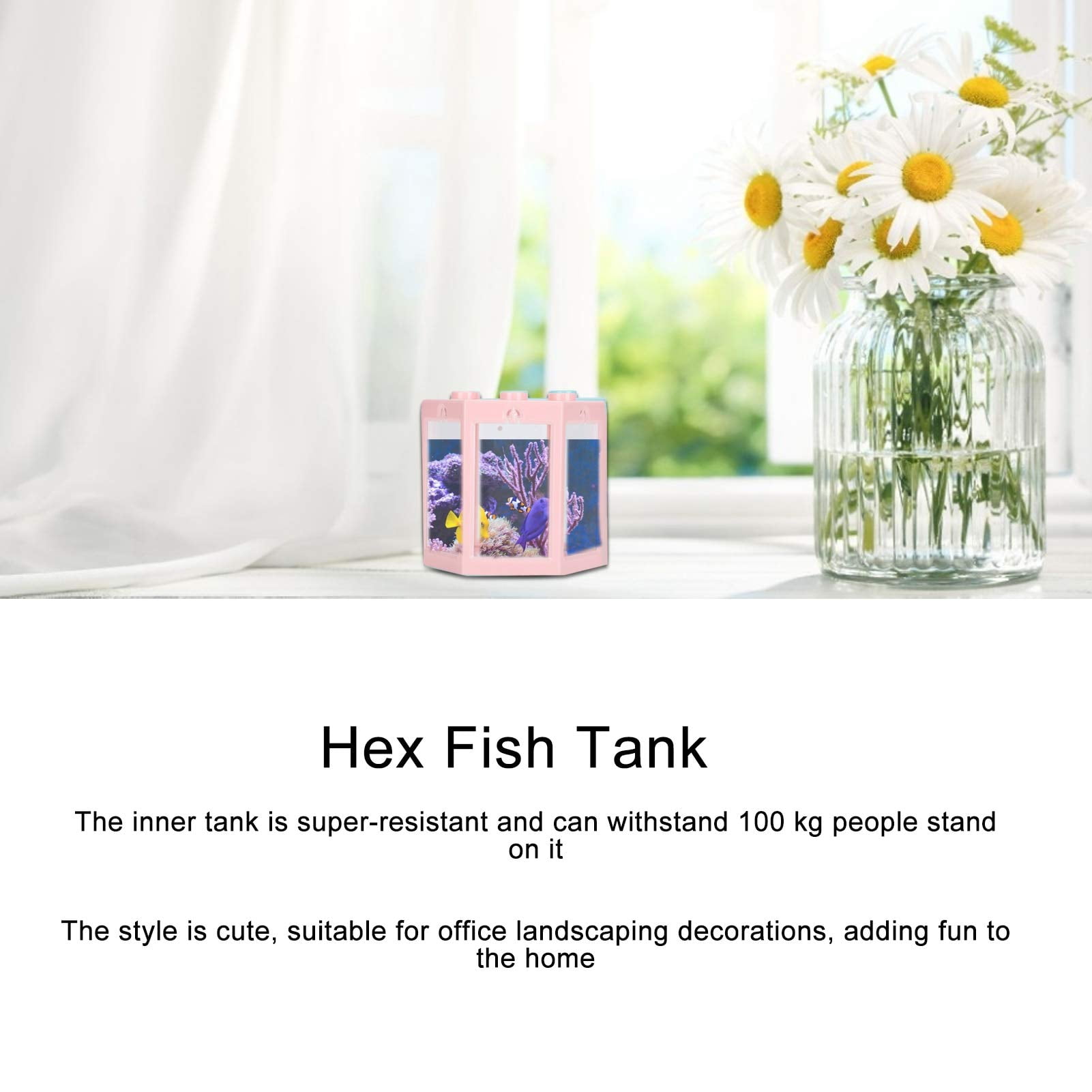 Small Betta Fish Tank, Stackable Mini Fish Tank Aquarium Tank Kit ...