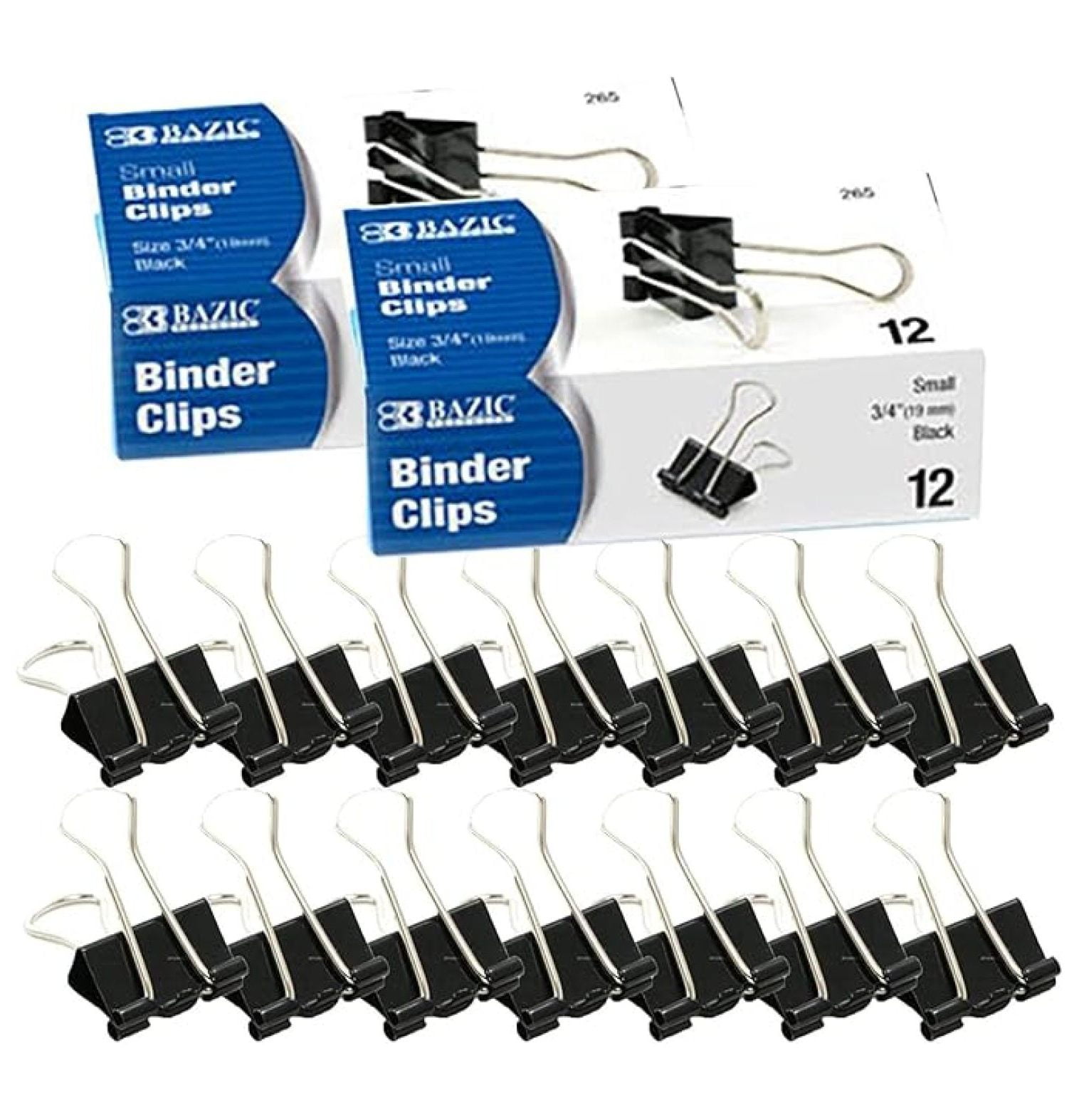Small Binder Clips - Black Color Paper Clamps, Metal Binder Clips for ...