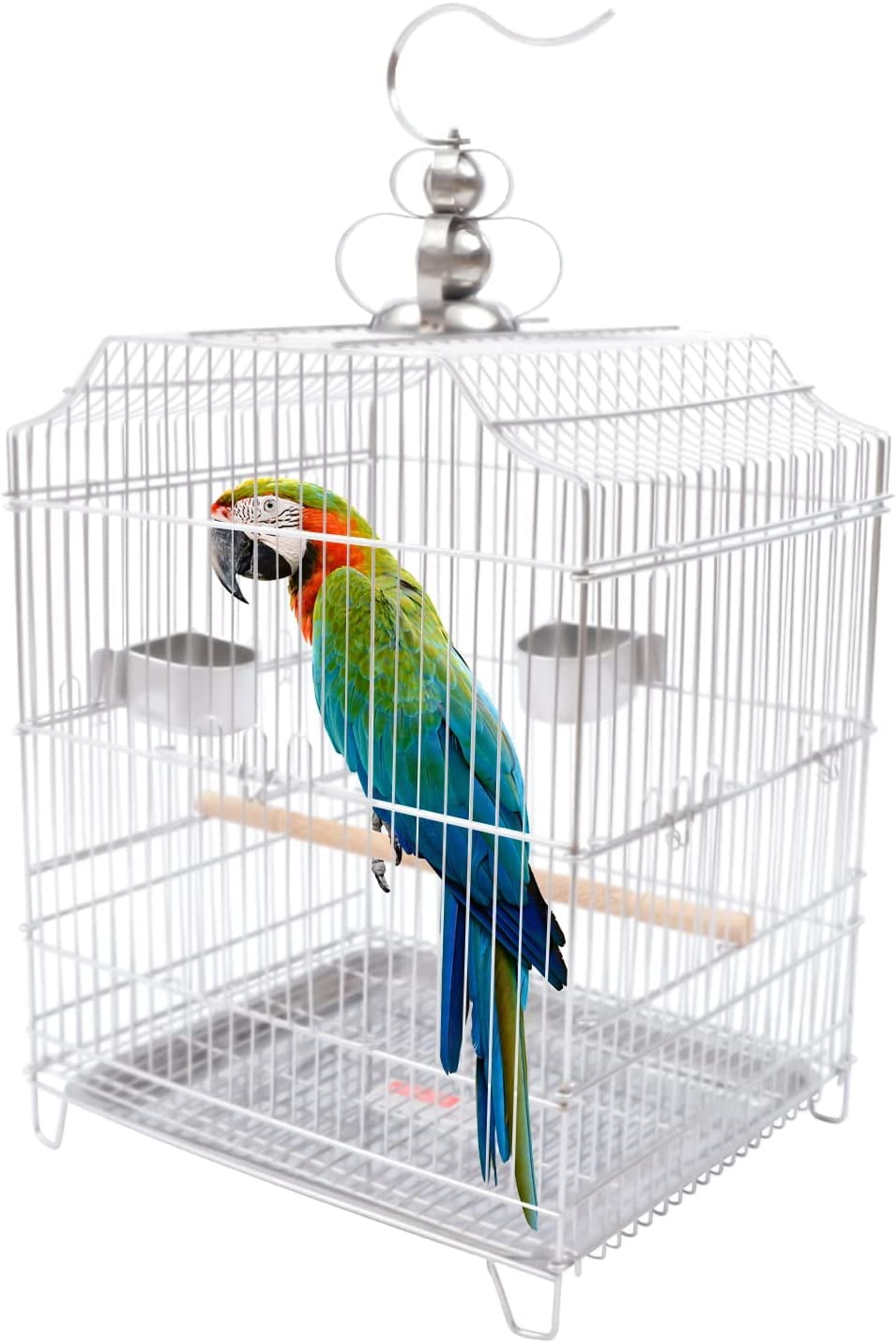 Small Bird Cage, Stainless Steel Parakeet Bird Cage Small Birds Starter ...
