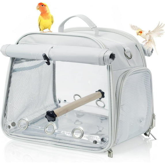 Small Bird Carrier Bag, Portable Travel Parrot Parakeet Carrier Cage ...