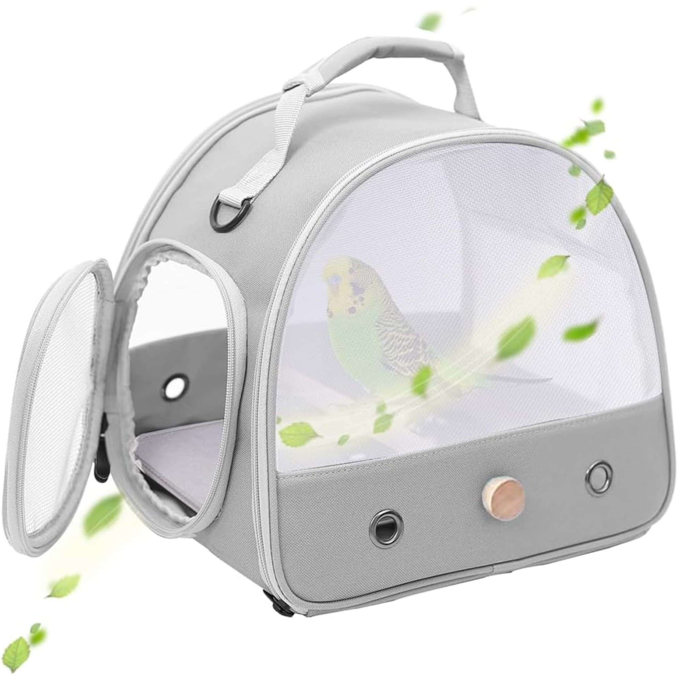 Small Bird Travel Cage Carrier, Portable Parrot Parakeet Carrier with ...