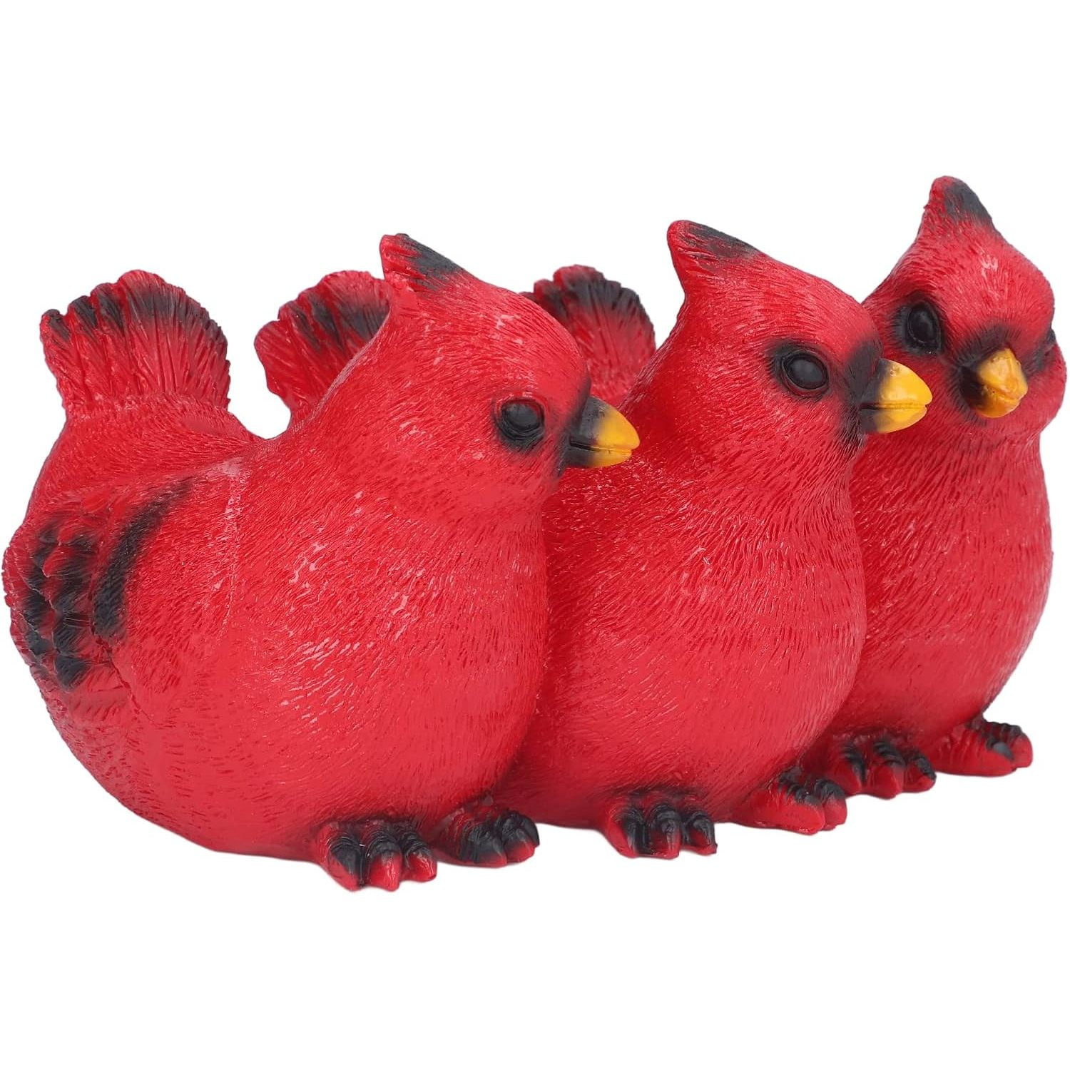 Small Birds Statue, Red Fine Texture Bird Sculpture Ornament Prevent ...