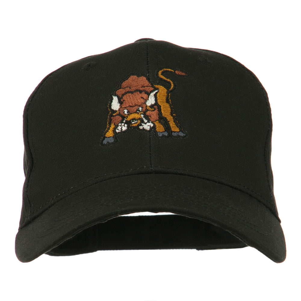 Small Bison Mascot Embroidered Low Profile Cap - Black OSFM - Walmart.com