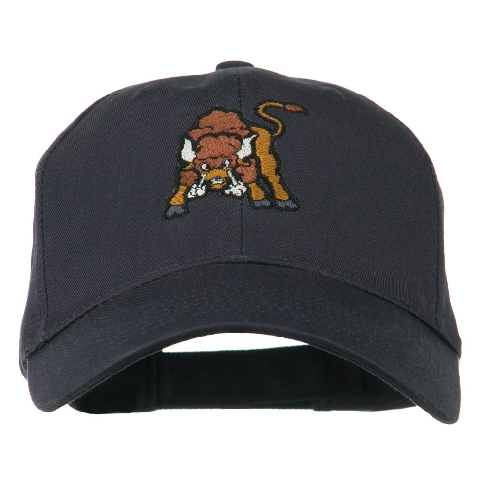 Small Bison Mascot Embroidered Low Profile Cap - Navy OSFM - Walmart.com