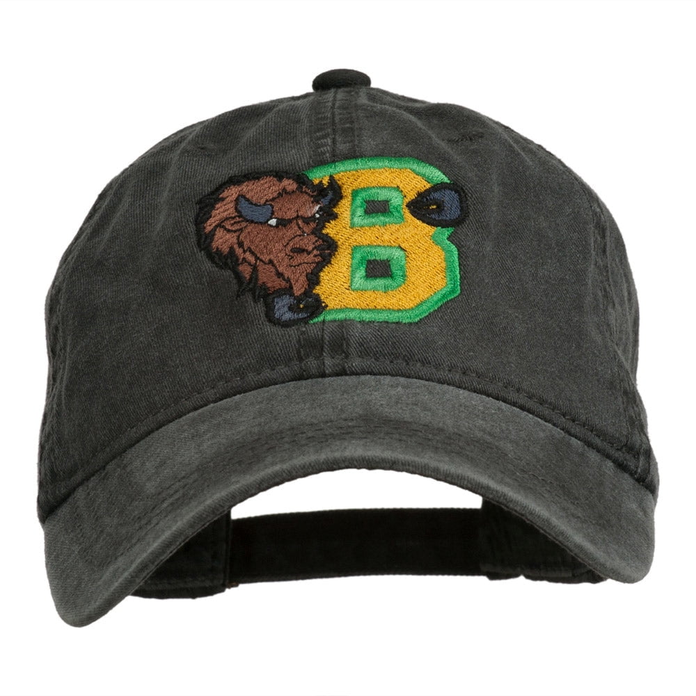 Small Bison Mascots Embroidered Washed Cap - Black OSFM - Walmart.com