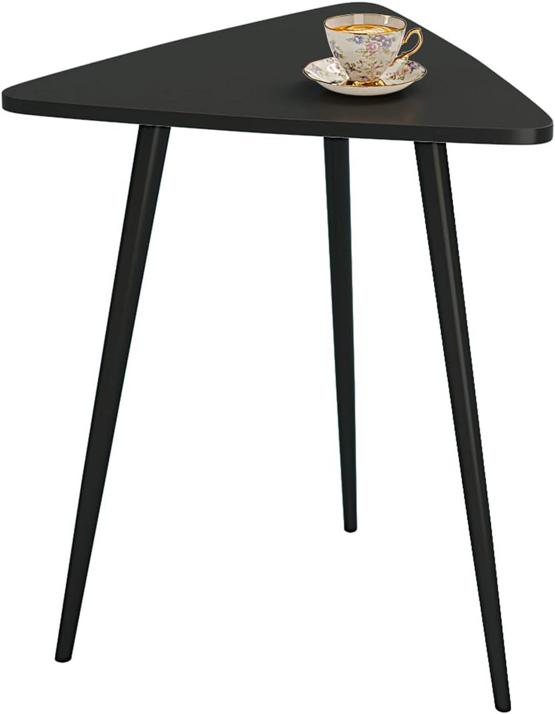 Small Black Side Table, Triangle End Table, Modern Narrow Bedside Table for Living Room Bedroom ...