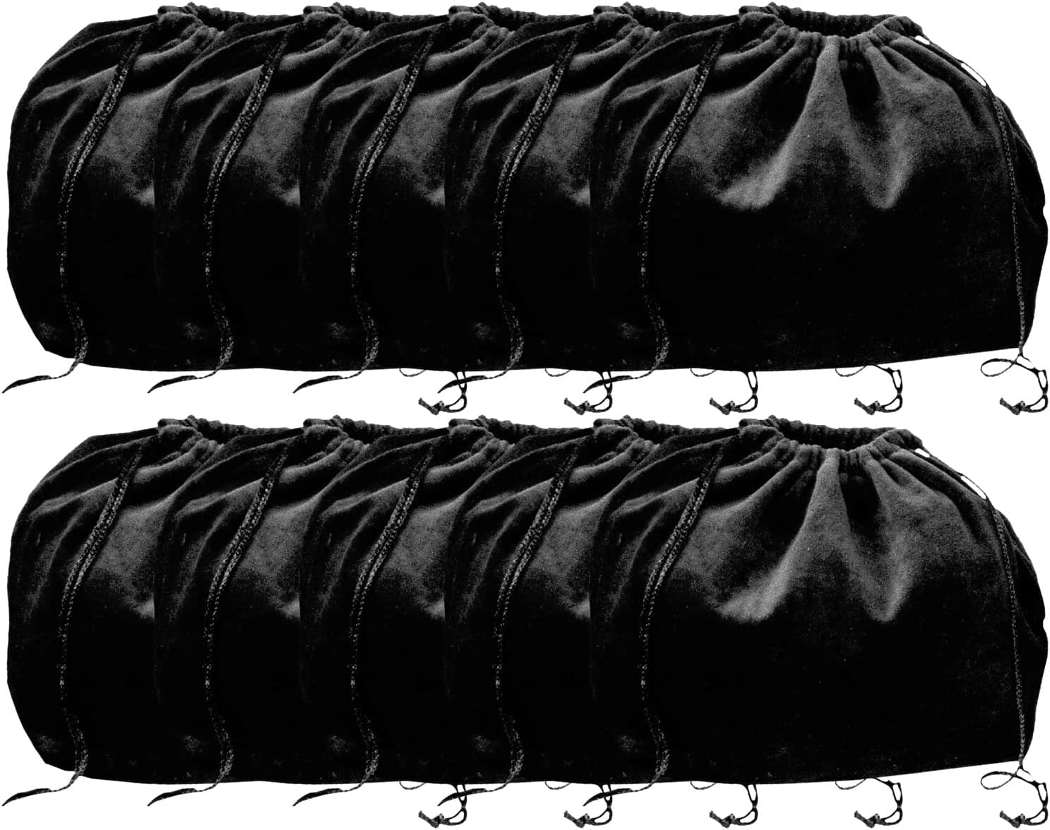 Small Black Velvet Cremation Urn Bag 10-Pack - Velvet Cotton Bags for ...