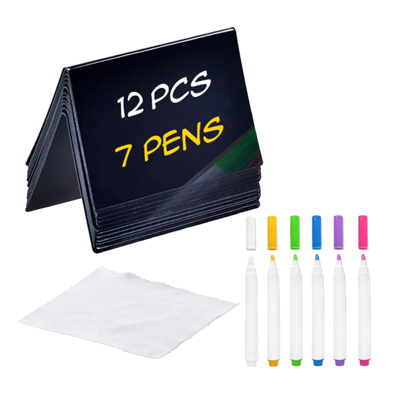 Small Blackboard 12pcs Mini Chalkboard Sign Set with Marker Pens ...
