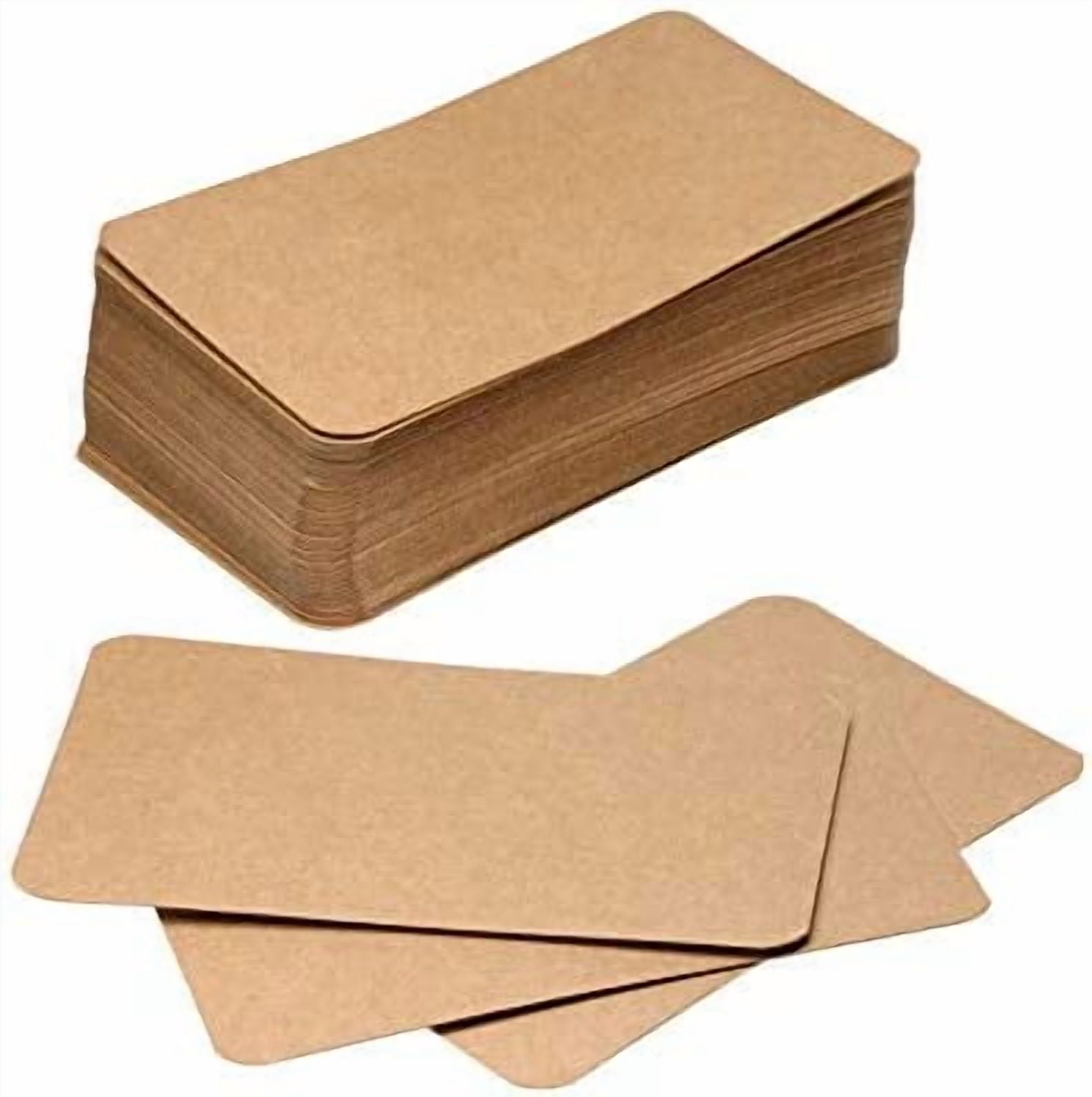 Small Blank Brown Paper Message Note Business Cards Mini Greeting Place ...