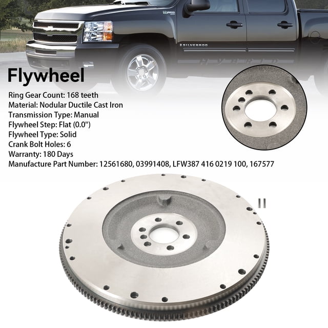Small Block 168-Tooth Flywheel Fit for GM Fit for Chevy 4.8 5.3 6.0L ...