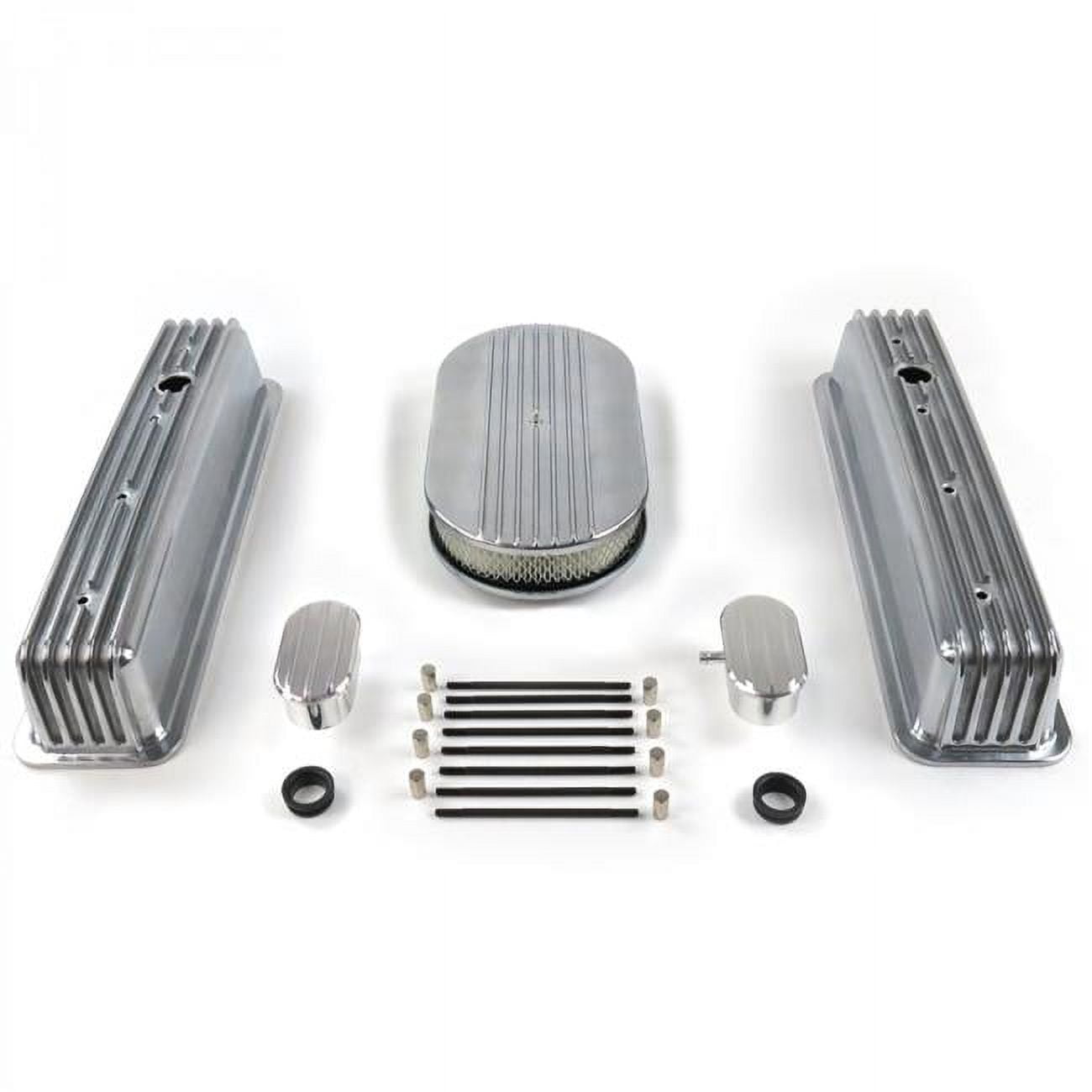 Small Block Chevy 15 in. Half Oval & Tall Center Bolt Finned Engine ...