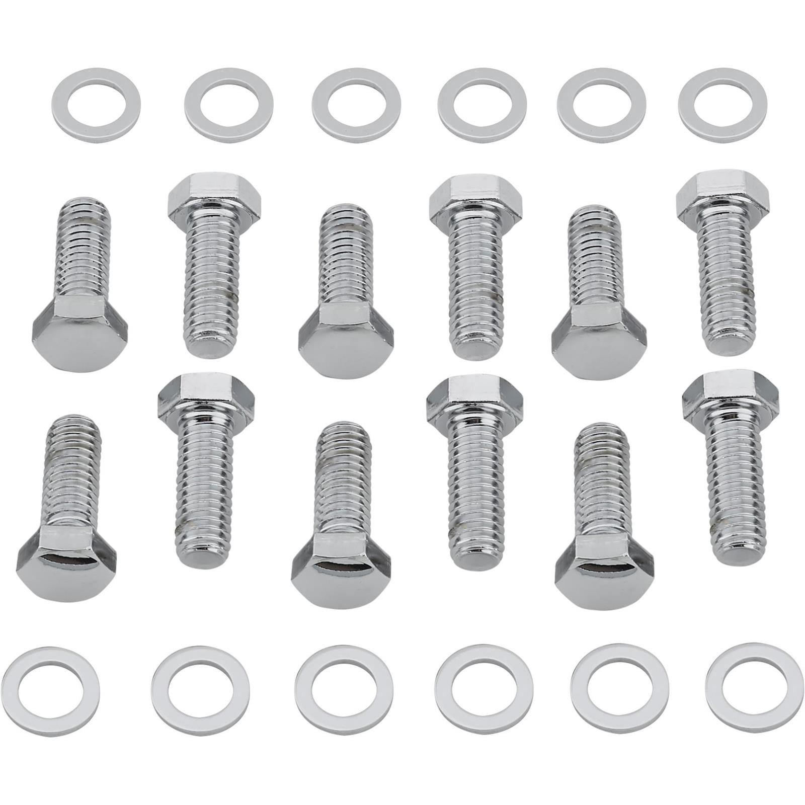 King Chrome Small Block Chevy Intake Manifold Bolt Kit, Hex Head ...