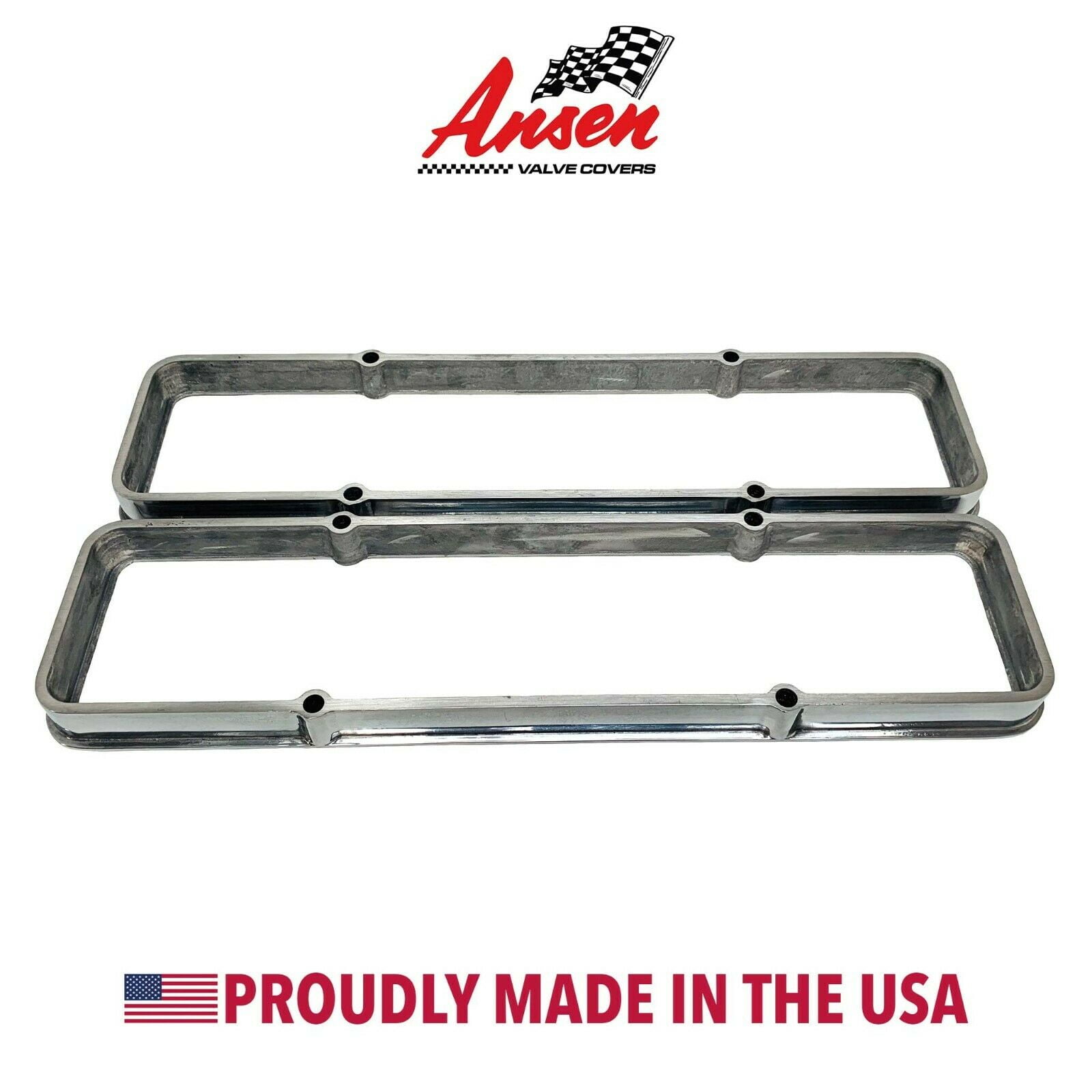 Small Block Chevy Valve Cover Spacers - Polished - Die-Cast Aluminium ...