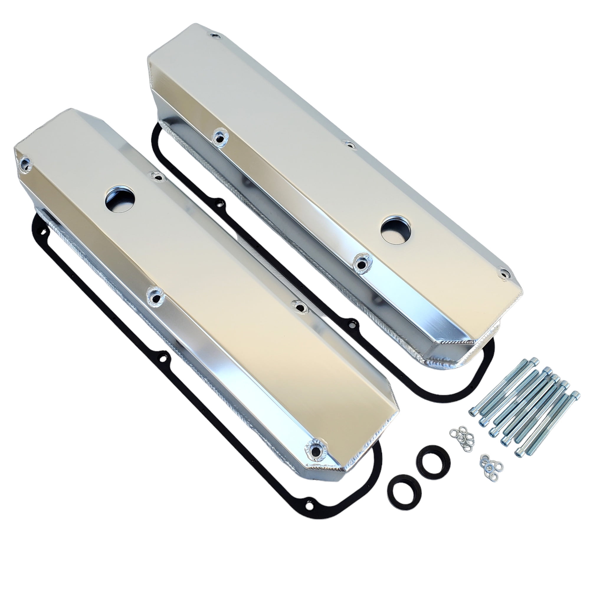 Small Block Dodge Mopar Satin Anodized Aluminum Fabricated Valve Covers ...